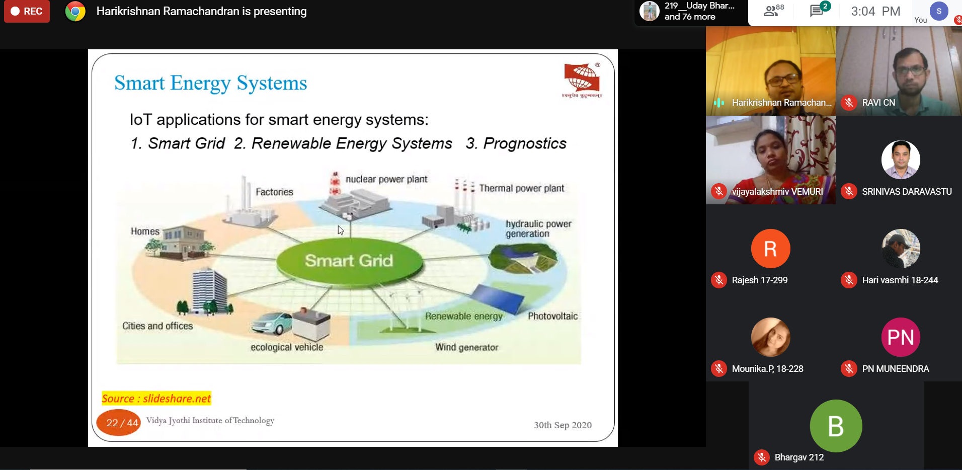 Webinar on Applications of IoT in Electrical Engineering - Vidya Jyothi ...